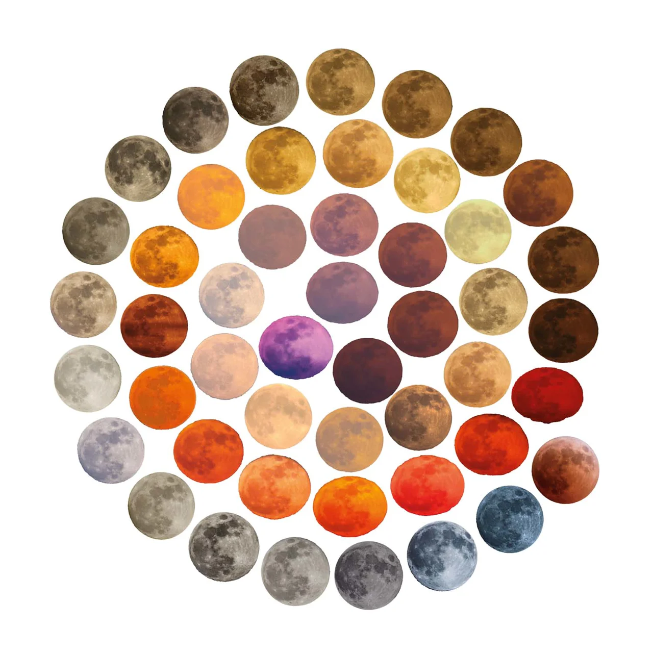 Lunas De Colores Con Nombres Placa De Nombre Nombre "LUNA": Divertido