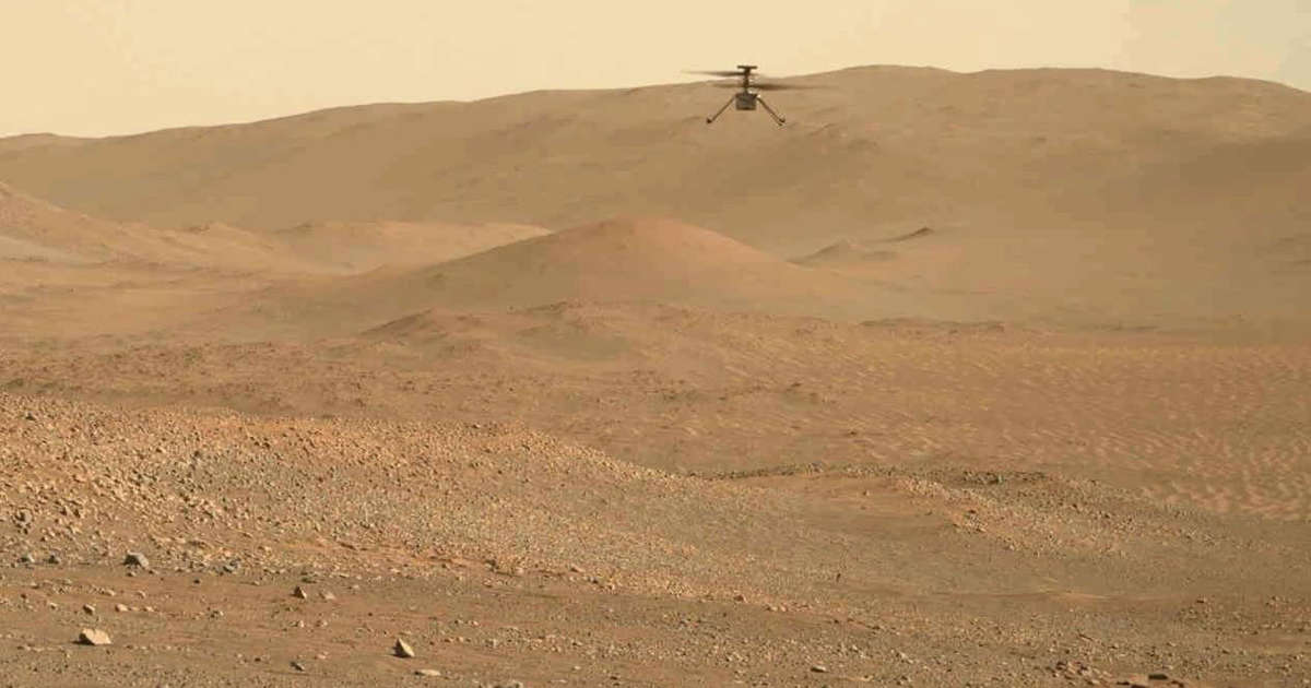 Así volaba el helicóptero Ingenuity de la NASA en Marte