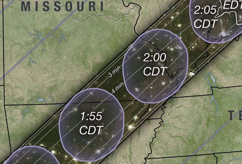 Descubre el recorrido exacto del eclipse solar de hoy con este mapa de la NASA