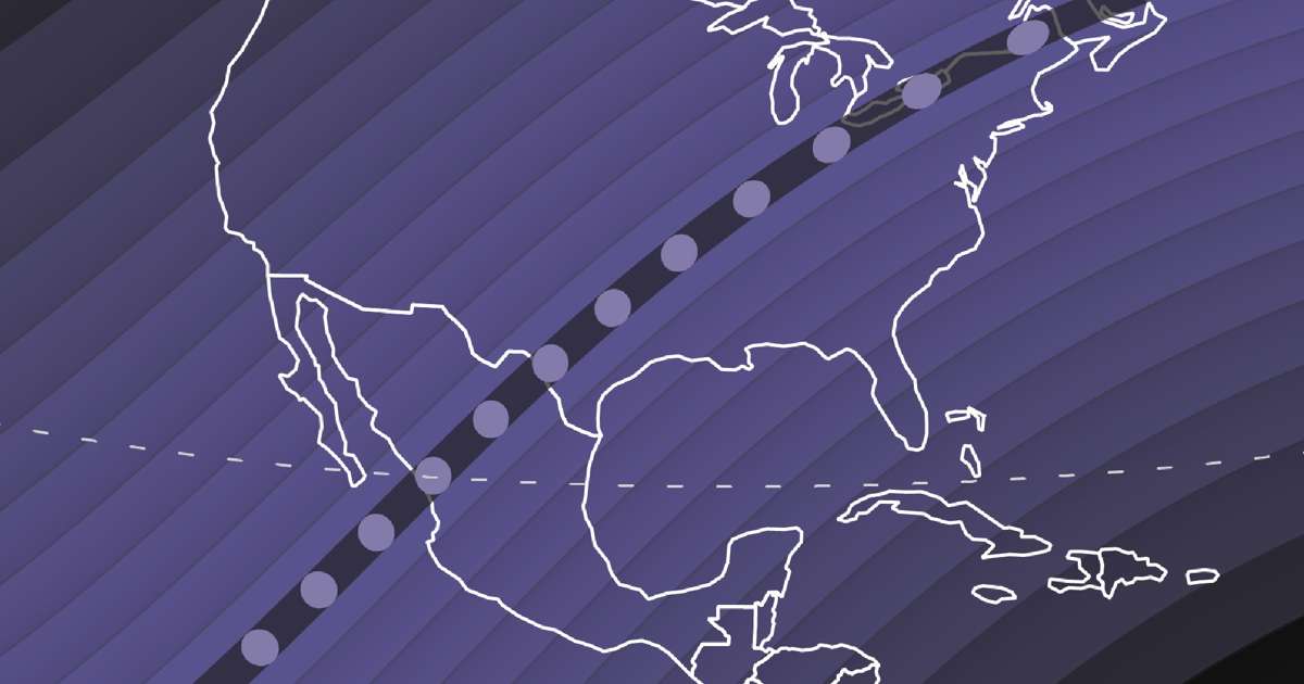 Descubre el recorrido exacto del eclipse solar de hoy con este mapa de ...